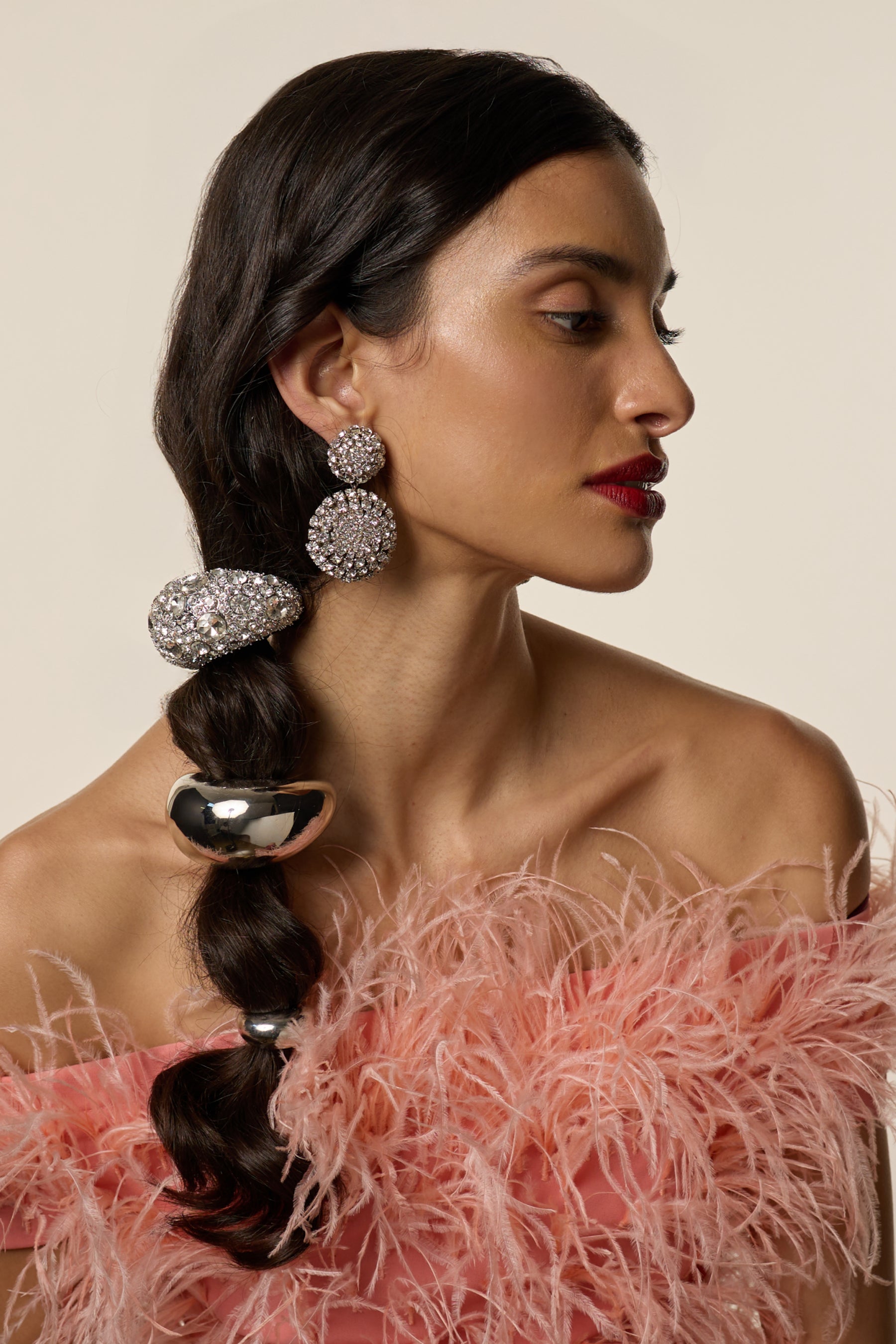 Crystal Pave Dome Pony Cuff | LELET NY