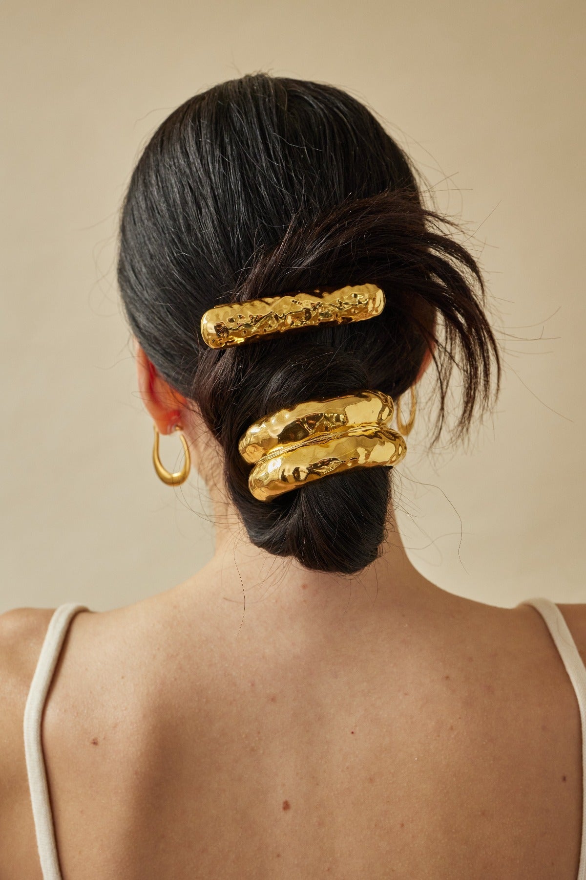 Hammered Bar Barrette | LELET NY