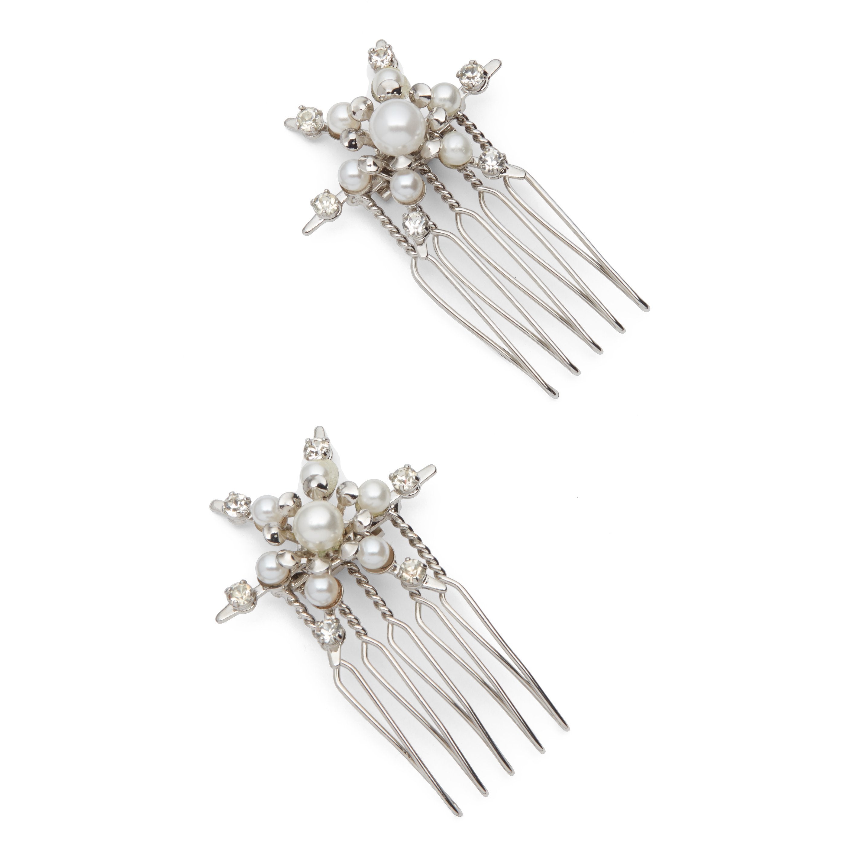 Starlet Pearl and Crystal Mini Comb Set of 2 – LELET NY